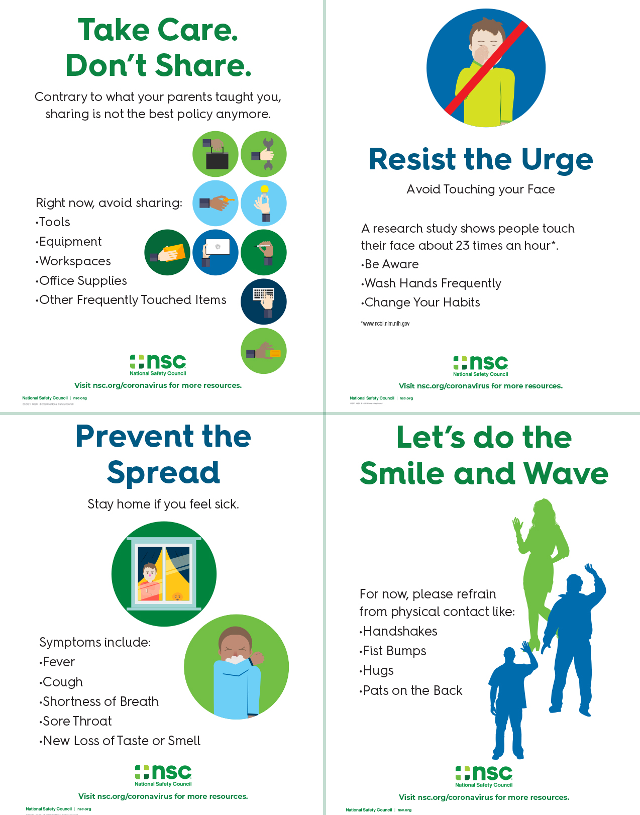 COVID-19 Poster Series - Set of 4 - National Safety Council Shop